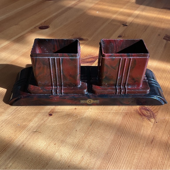 Vintage | Office | Vintage Bakelite Gregory Fount O Ink Double Inkwell ...